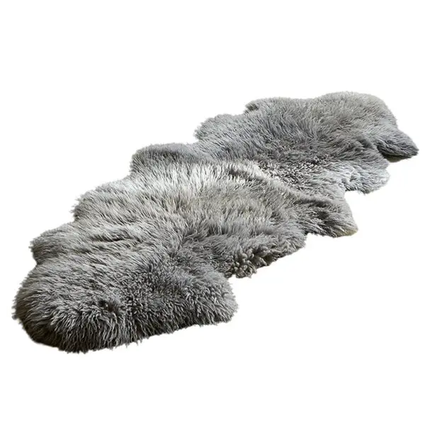 OWEN BARRY Sheepskin Yetti Rug Double Pewter - Grey