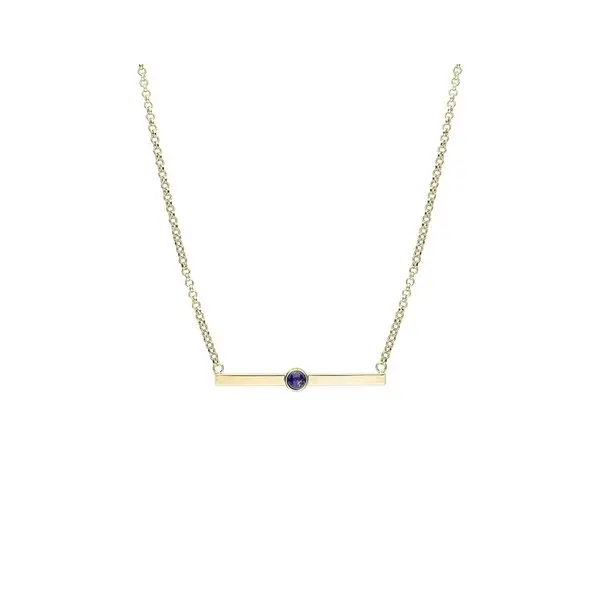 GOLD & HONEY 14k Gold Plated Sterling Silver Lapis Bar Necklace - Gold/blue