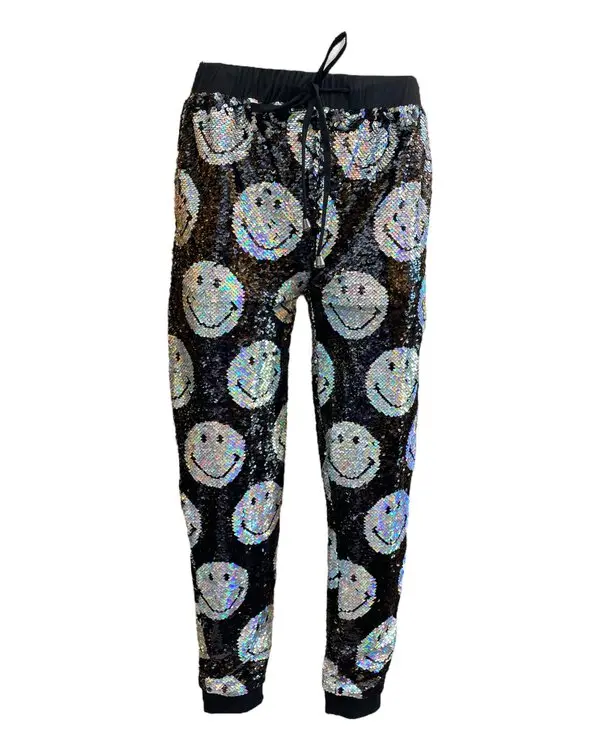 ANY OLD IRON Smiley Sequin Joggers