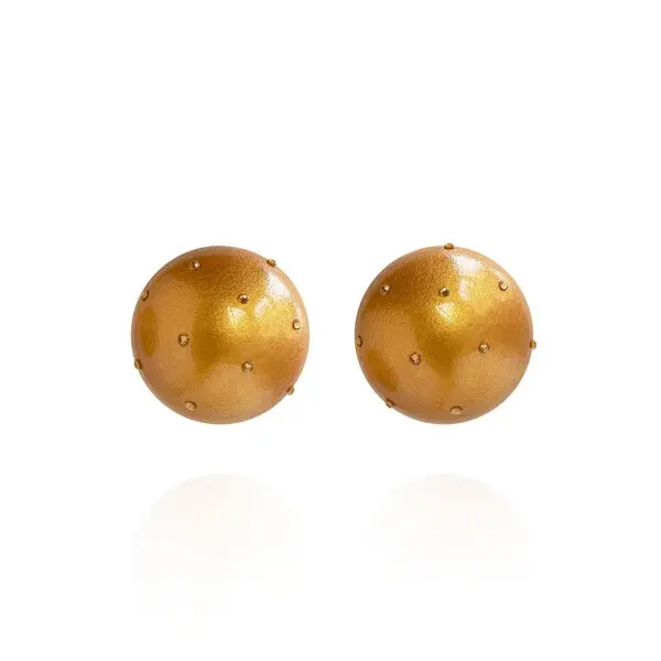 SAULE LABEL Gaia Midi Crystal Earrings - Gold/yellow