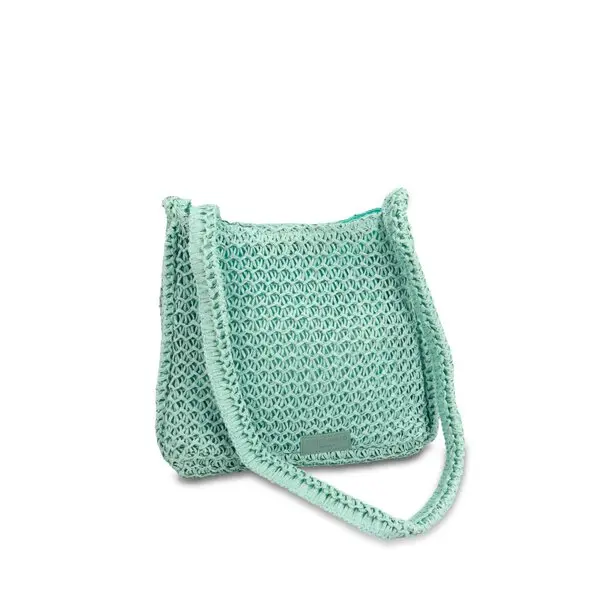 CAMPO MARZIO ROMA 1933 Morgana Raffia Shoulder Bag - Green