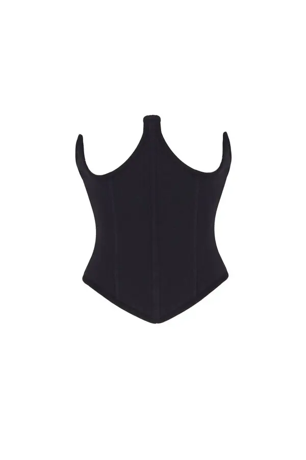 NO'DESIGN Zip-up Corset - Black