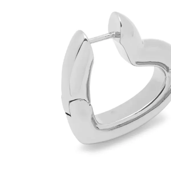 POTOSKA Loff Mini Heart Hoop Earrings - Silver
