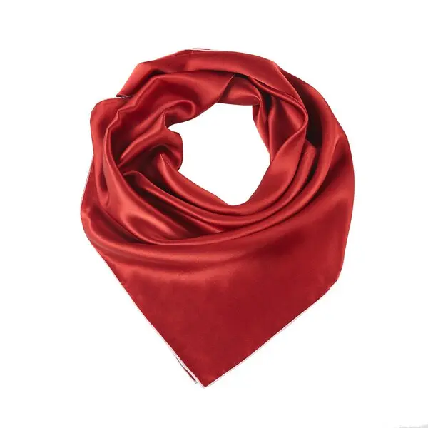 SOFT STROKES SILK Pure Silk Scarf Peony Solid Colour Collection Burgundy Large - Red