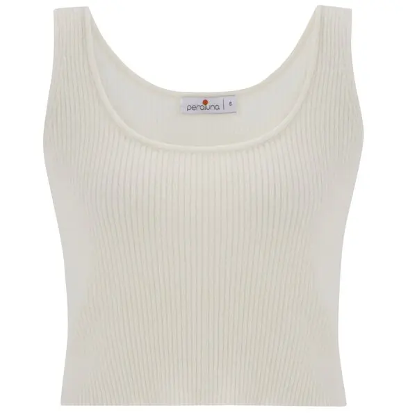PERALUNA Cashmere Blend Ribbed Knitwear Singlet