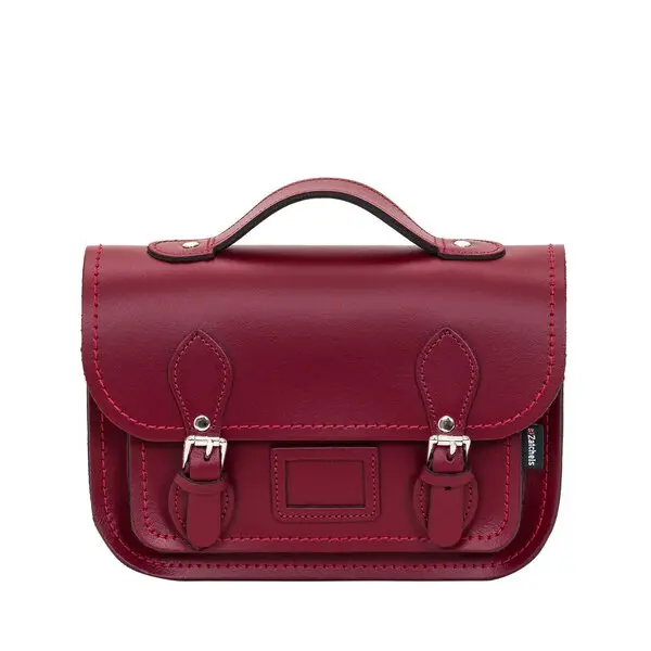 ZATCHELS Leather Midi Satchel 9-inch