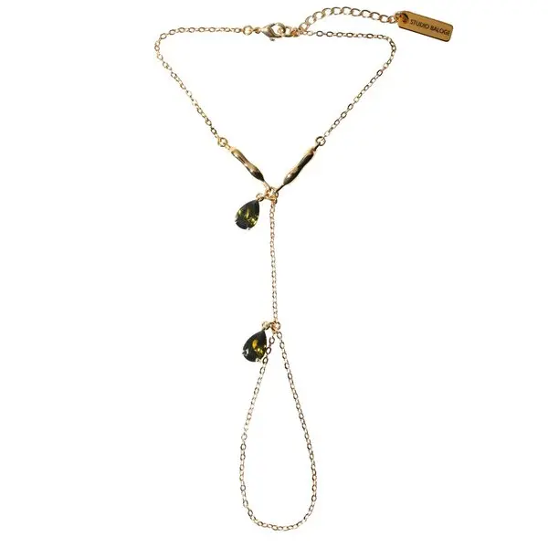 STUDIO BALOGE Verdelle V-line Hand Harness - Green/gold
