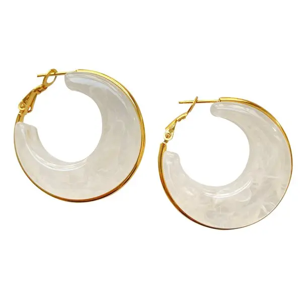SMILLA BRAV Gaia Hoop Earrings - White