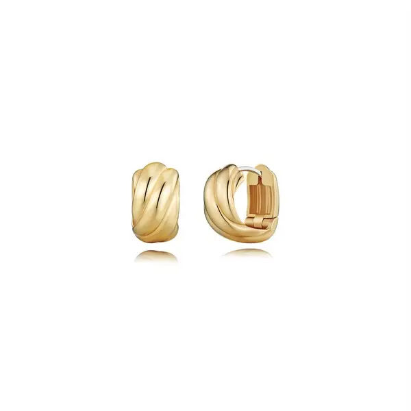 DIDIER DUBOT Sélection. D Bold Brass Hoop Earrings - Gold