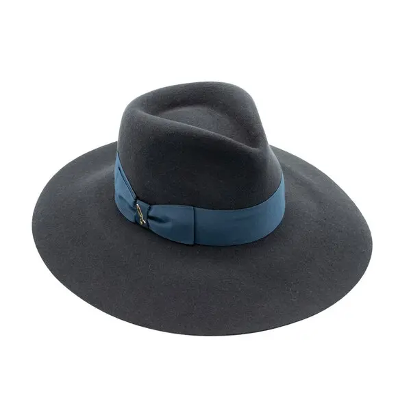 DORIA 1905 Wide-brimmed Lapin Felt Hat - Black