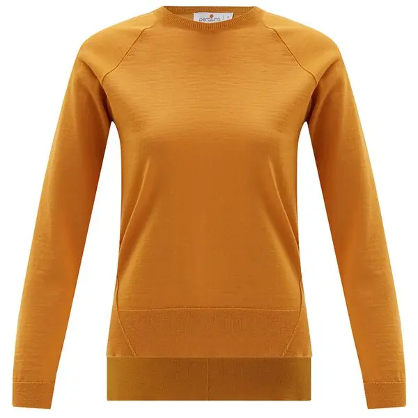 PERALUNA Vanessa Slit Asymmetric Pullover - Orange