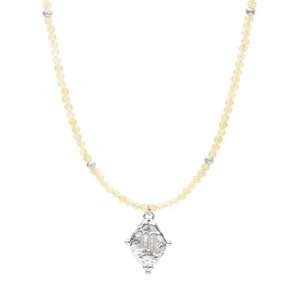 SEVEN SAINTS Scorpio Gemstone Choker Necklace - Yellow/gold