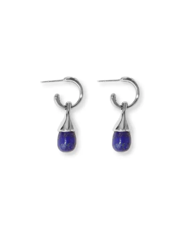GEM ISLAND Rugia Lapis Earrings - Blue/silver
