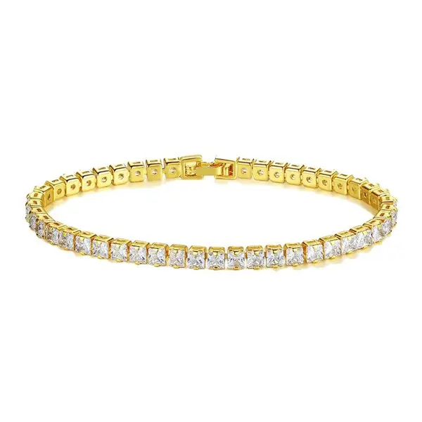CHANEL JOAN ELKAYAM Francesca Crystal Plated Tennis Bracelet - Gold