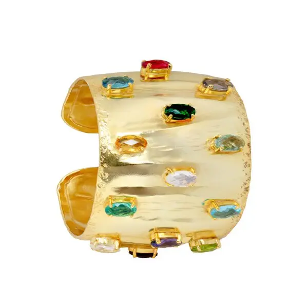 Saachi Jemma Crystal Cuff - Gold