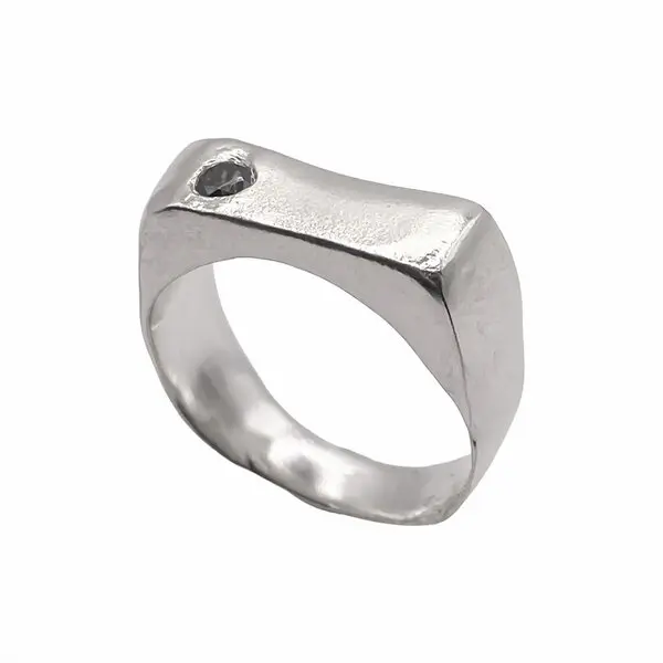 MOCA JEWELLERY Grace Bow Ring - Black/silver