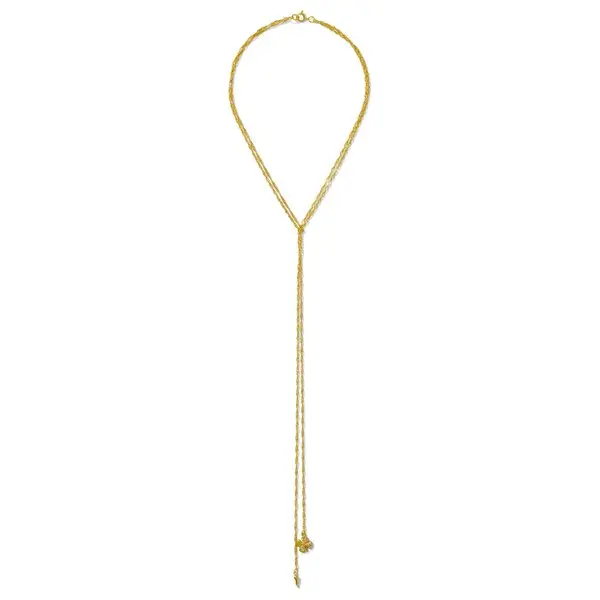ALEXIE OF ATHENS Fortuna Tie Lariat - Gold