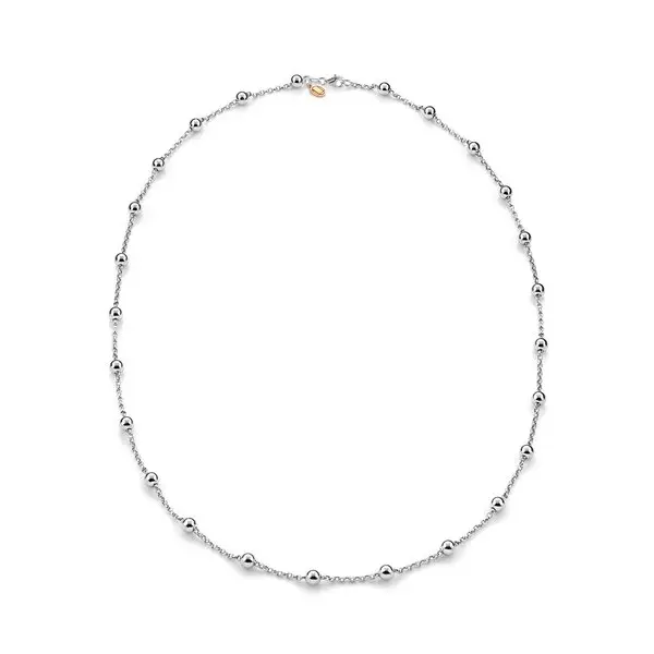 UNALOE 925 Sterling Beaded Chain Necklace - Silver