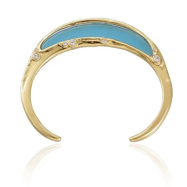 RARE MATTERS JEWELRY Gemstone Inlay Bangle Cuff