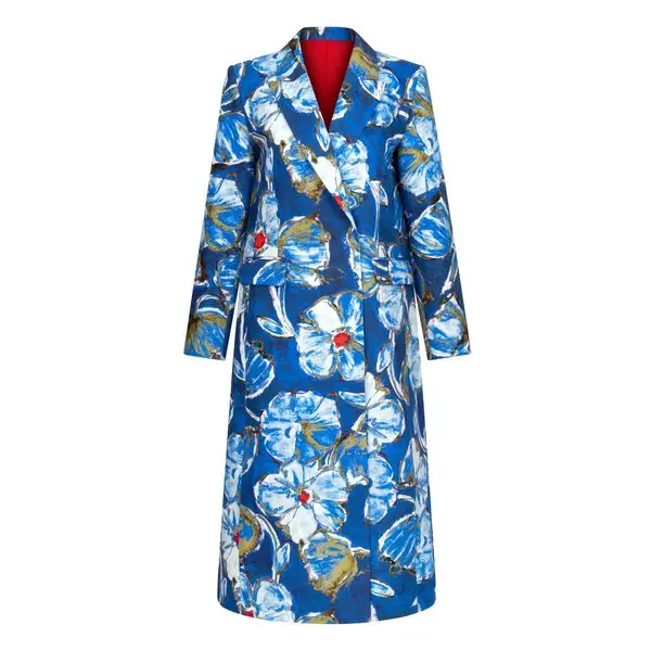 ELSAVA Of Silence Printed Longline Blazer