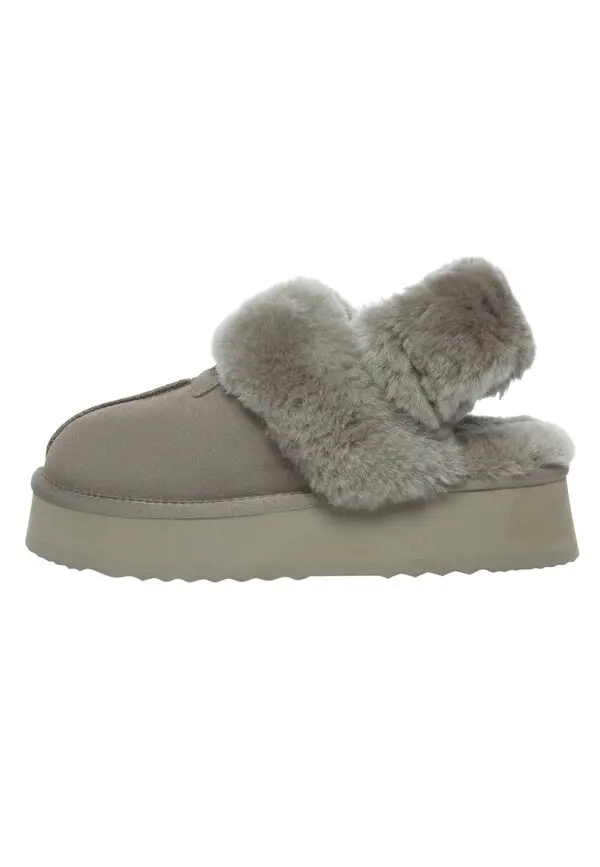 EVERAU AUSTRALIA Fantail Leather Slippers With Removable Straps - Green