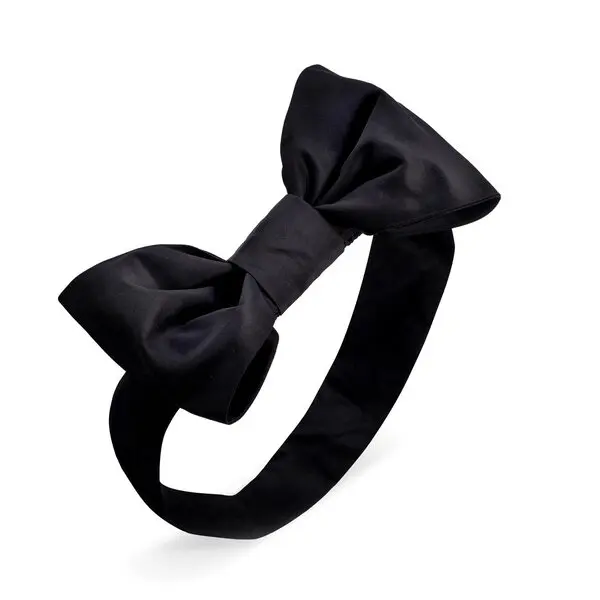 SIBI HATS Bissi Taffeta Bow Headband - Black