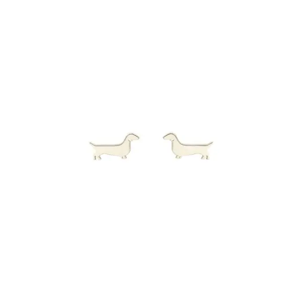 Kris Nations Weiner Dog Stud Earrings - Silver