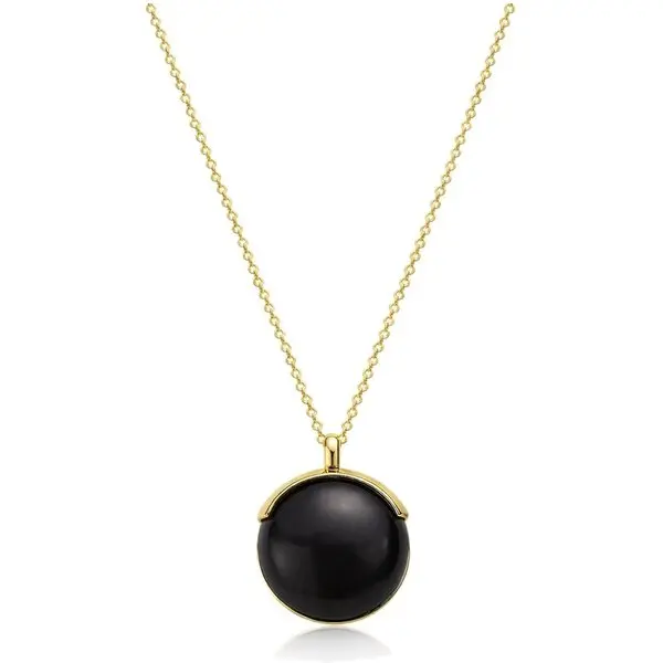 ORMIRO Shungite Emf Protection Pendant Necklace - Black