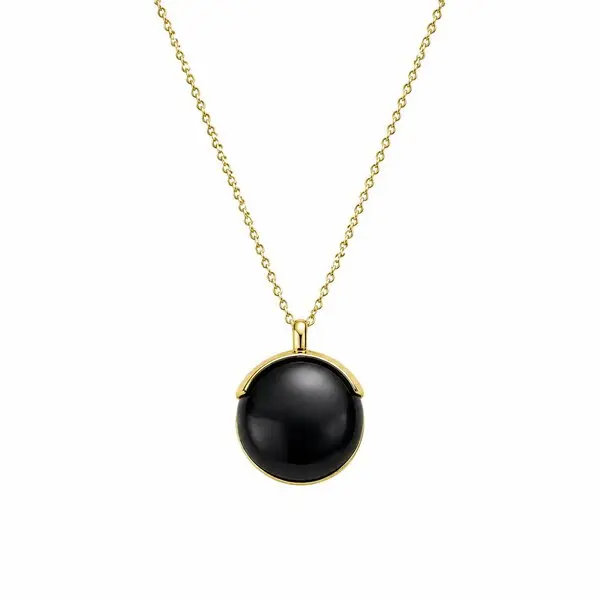 ORMIRO Shungite Pendant Necklace - Black