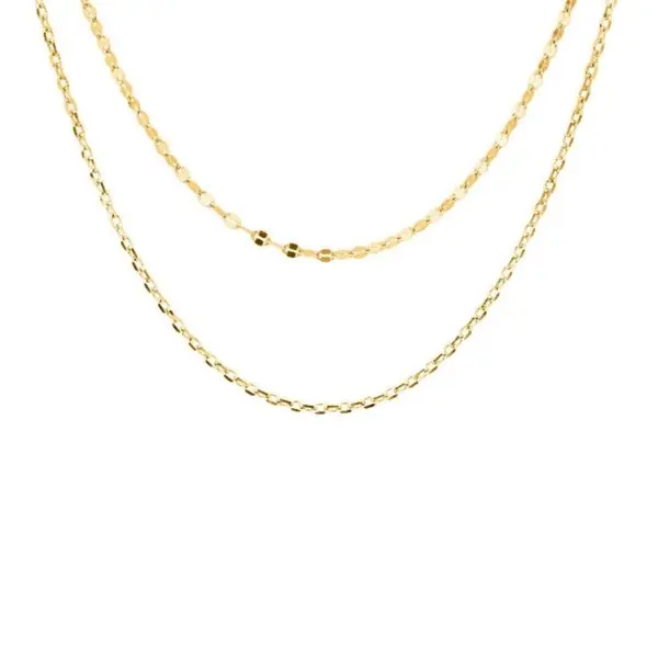 BERMUDA WATCH COMPANY Annie Apple Reina Double Chain Necklace - Gold