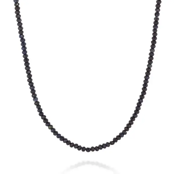 NELLOU JEWELLERY Sapphire Mini Bead Necklace - Blue