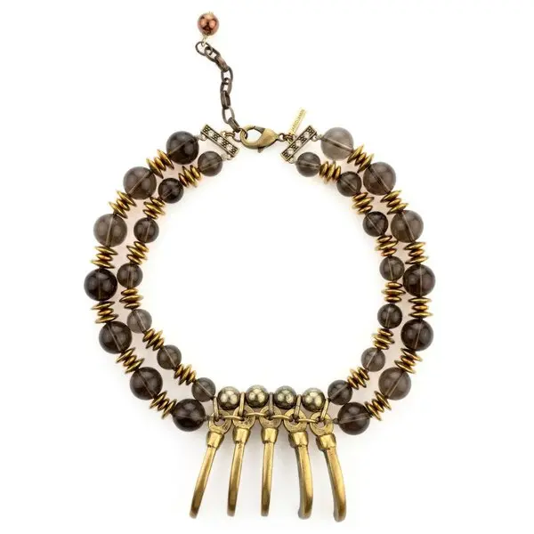 JAREDJAMIN Valkyrie Gemstone Necklace - Brown
