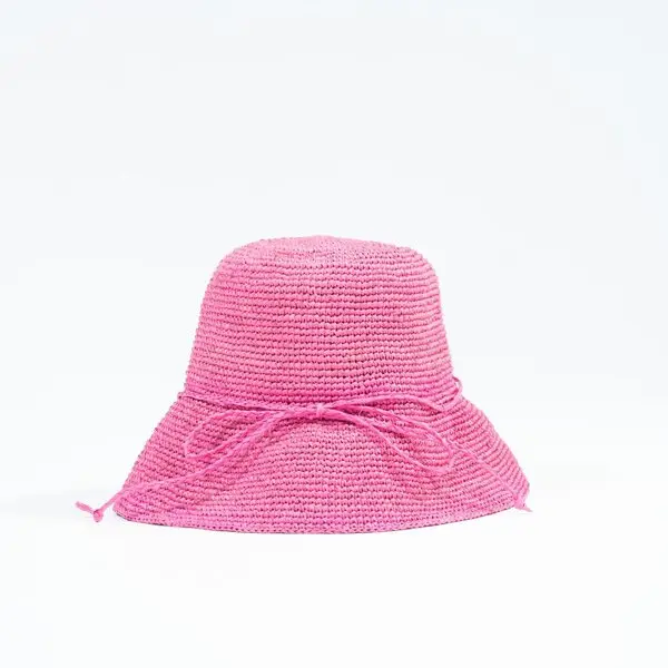 ZANATANY CONCEPTS Handmade Raffia Hat - Pink