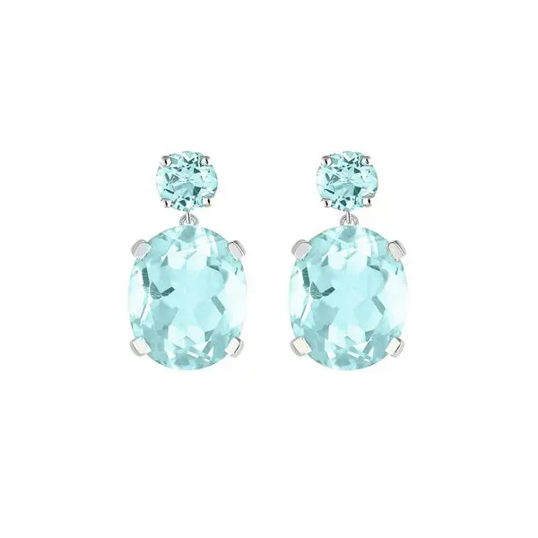 AUGUSTINE JEWELS Sky Topaz Drop Earrings - Blue