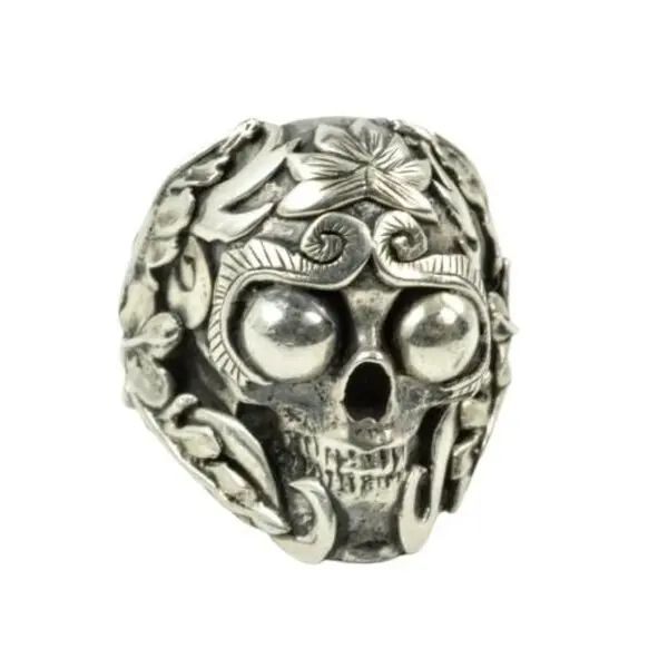 THE JEWELLERY STORE LONDON Mystic Meditation Skull Sterling Ring - Silver
