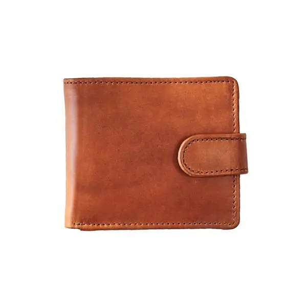 VIDA VIDA Vida Tan Leather Tri Fold Wallet With Rfid - Brown