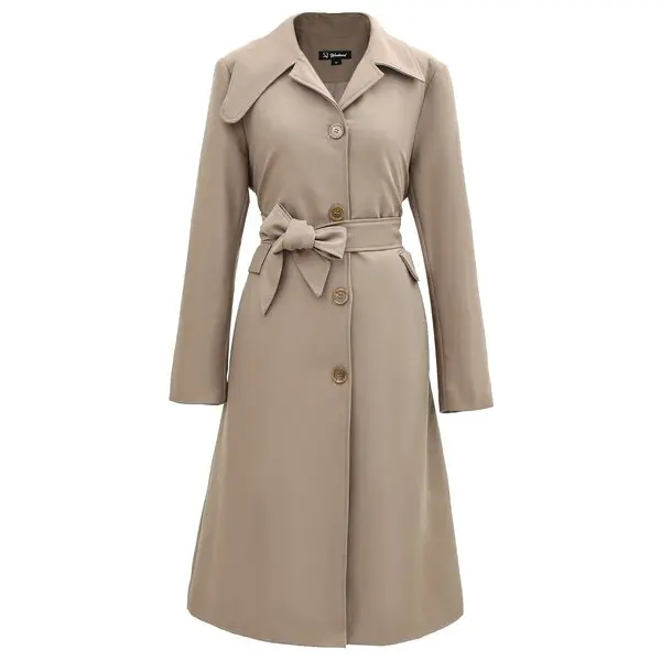 SMART AND JOY Minimalist City Coat - Brown