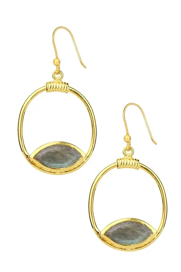 Saachi Pendant Drop Earrings - Gold