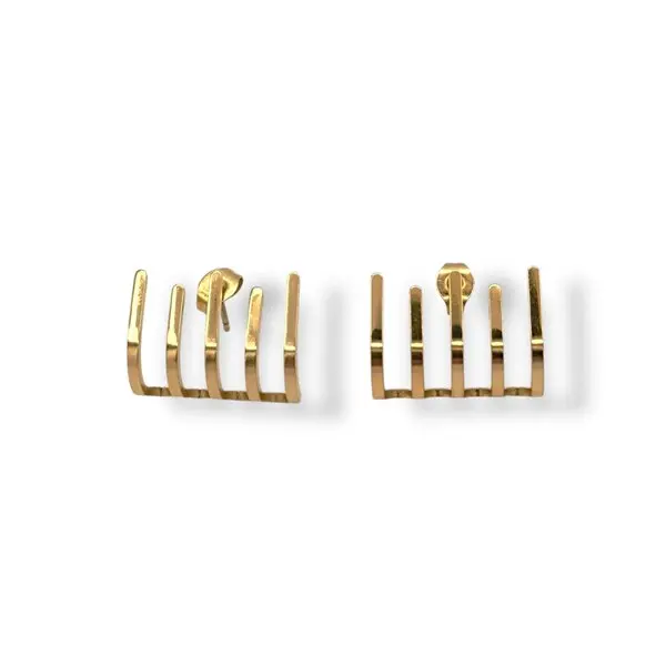 JAGGED HALO JEWELRY Claw Ear Climber Earrings - Gold