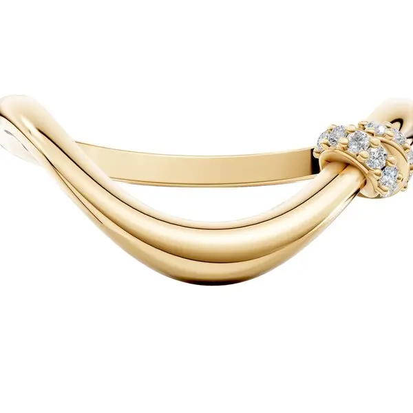 AYA FINE JEWELRY 10k Gold Lab Grown Diamond Sculptural Wrap Ring - Yellow