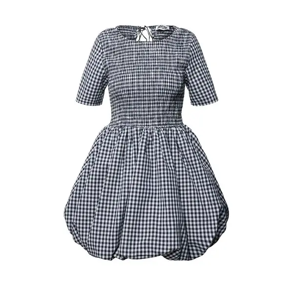 AMY LYNN Gingham Puffball Mini Dress