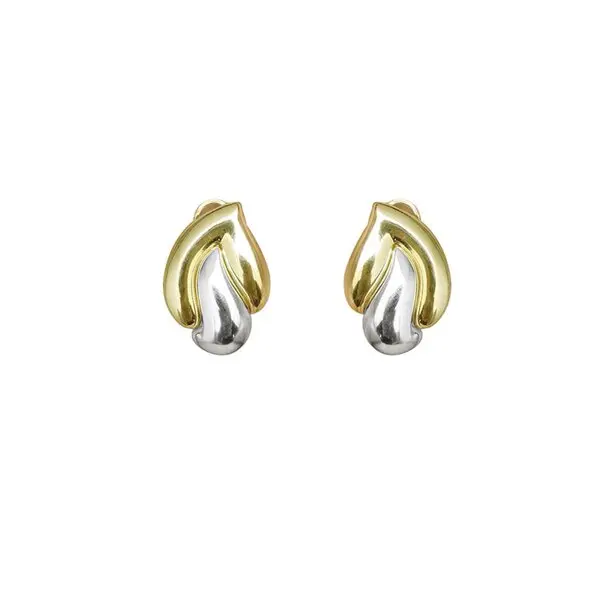 EYECONIC BY SAMAR AJRAM Mary Silver And Gold Statement Earrings - Silver/gold