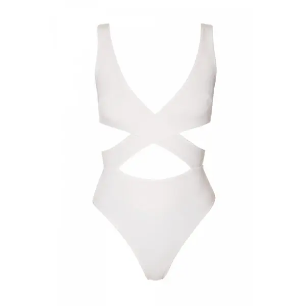 AGGI BY HALEWSKI Nola Off Bodysuit - White