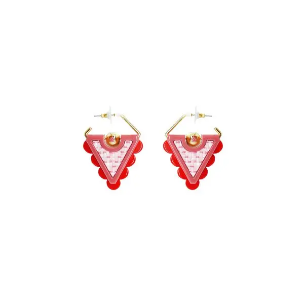 GISSA BICALHO Acrylic Dangle Earrings - Pink