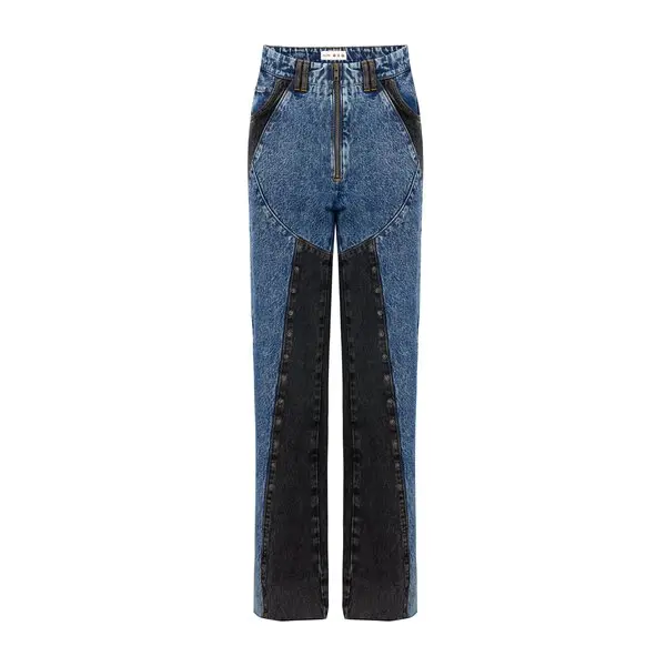 PCFG Two Tone Jeans - Black/blue