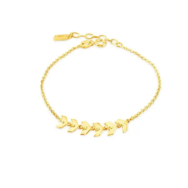LUTIRO Sterling Silver Chevron Bracelet