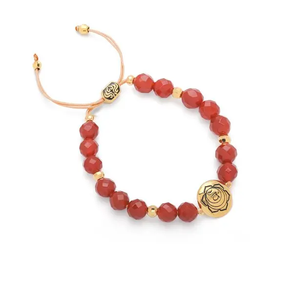 SEVEN SAINTS Carnelian Sacral Chakra Bracelet - Orange/gold