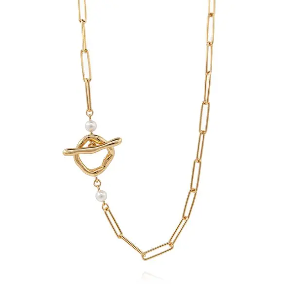 Côté Caché Coral & Shore Chain Necklace - Gold