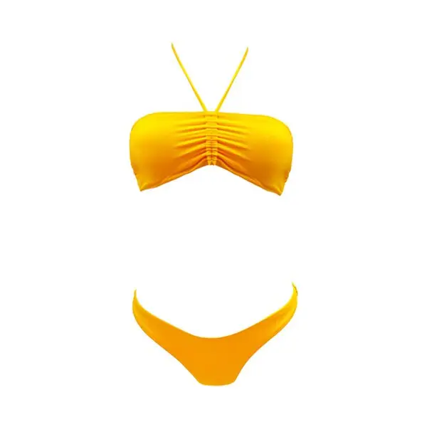 AULALA PARIS Bandeau Bikini Set - Orange