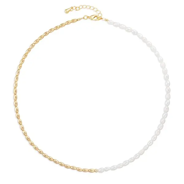 ARCTIC FOX & CO. Delilah Pearl Necklace - Gold/white